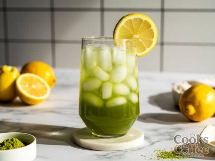 Matcha Lemonade Recipe - Cooks & Coffee